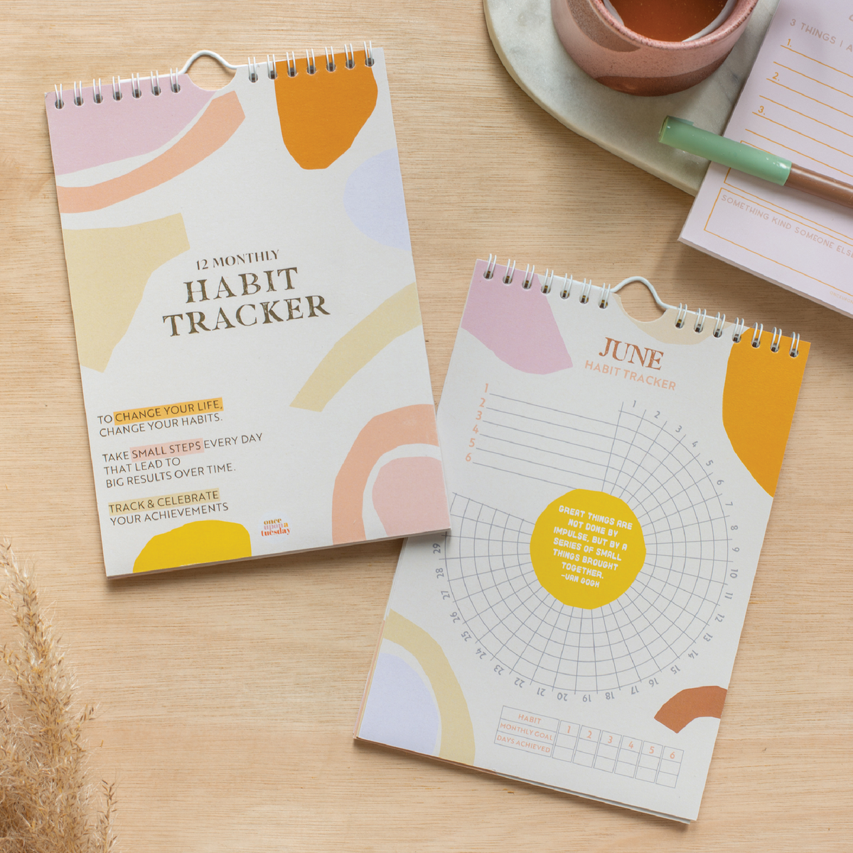 Daily Habit Tracker-12 Month Goal Planner – The Wander Shop