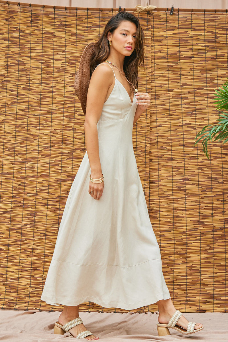 Torie Linen Maxi Dress – The Wander Shop