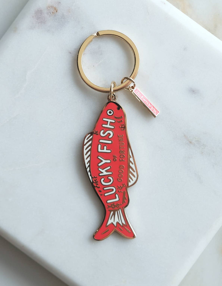Good Fortune Fish Enamel Keychain – The Wander Shop