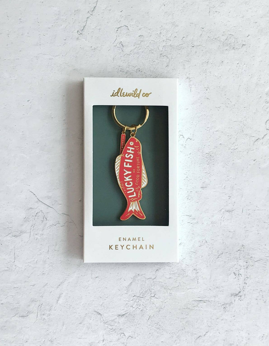 Good Fortune Fish Enamel Keychain – The Wander Shop