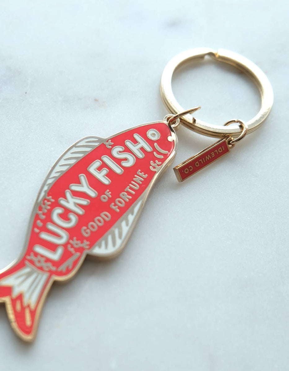 Good Fortune Fish Enamel Keychain – The Wander Shop