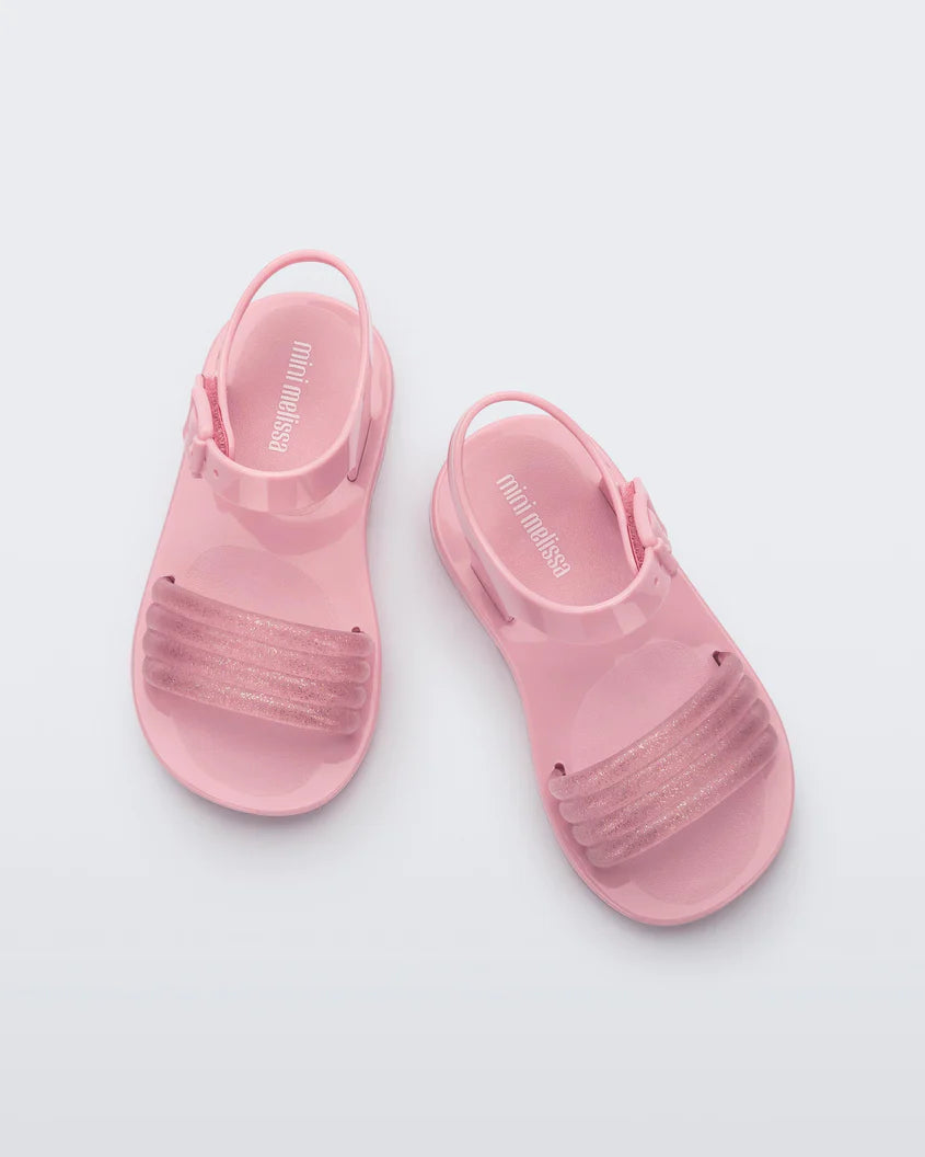 Mini Melissa Mar Wave Sandal Pink Glitter