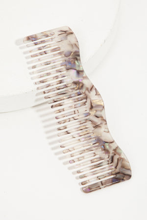 Acetate Brown Multi Wave Rectangle Comb – The Wander Shop